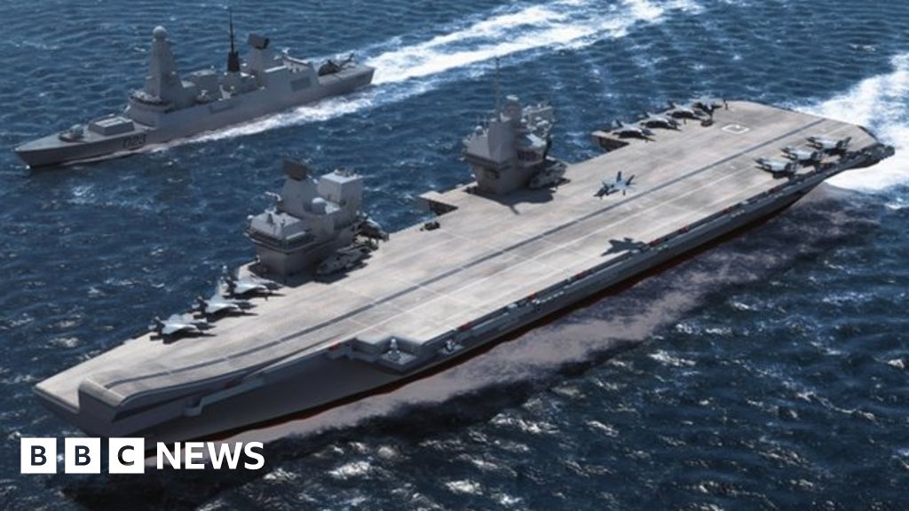 HMS Queen Elizabeth aircraft carrier powers up for first time - BBC News