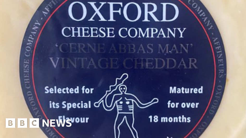 Cheese logo criticised for using censored Cerne Abbas Giant - BBC News