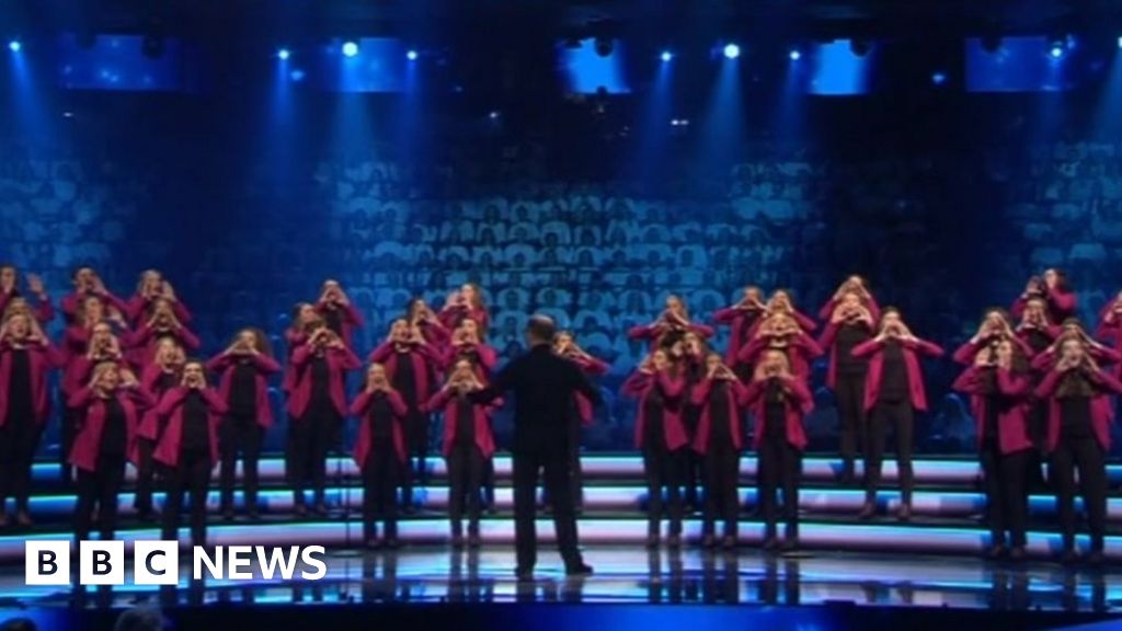 Welsh ladies choir second in Eurovision competition - BBC News