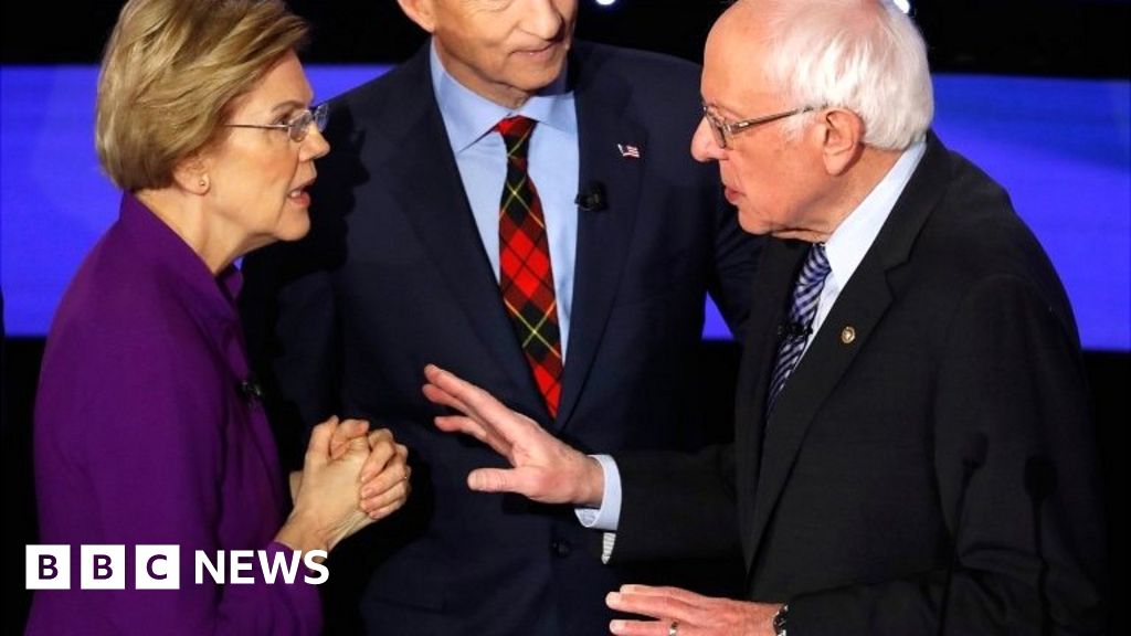 Warren accused Sanders of calling her a liar, recording shows - BBC News