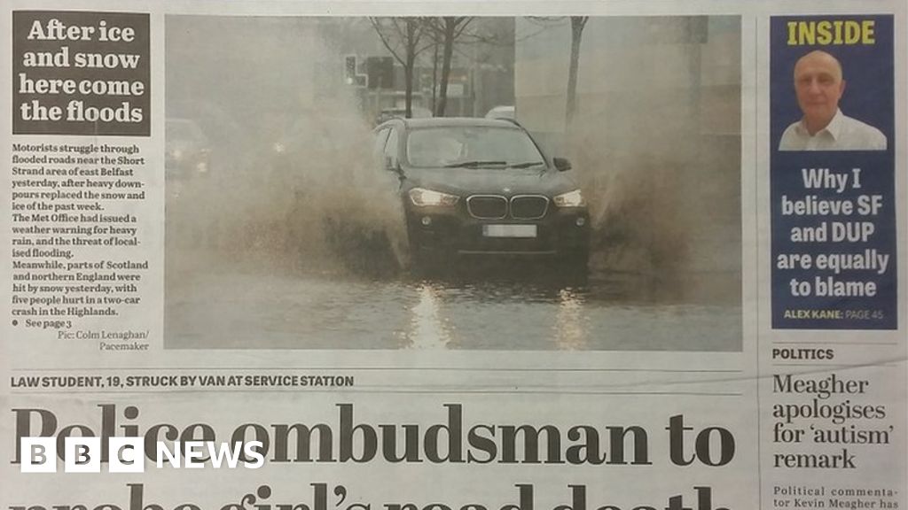 NI paper review: Toome road death dominates papers - BBC News