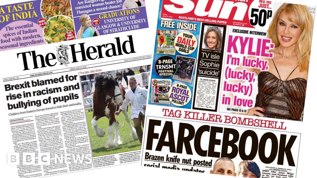 The papers: Brexit blamed for racism rise