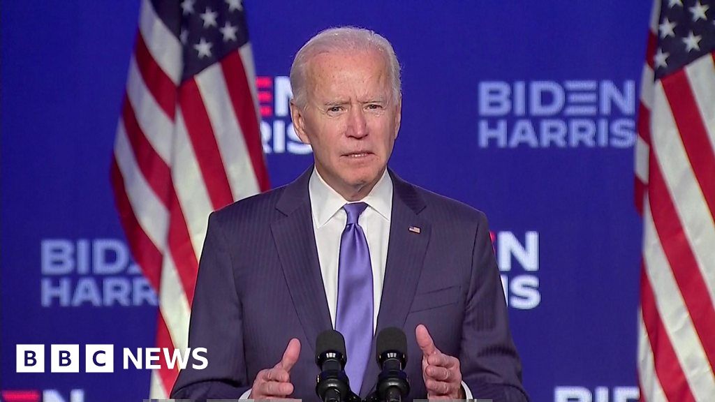 Joe Biden calls for calm and civility in late night speech