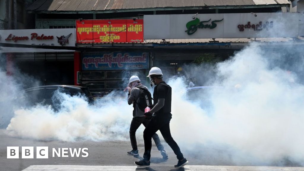 In pictures: A bloody day in Myanmar's protests - BBC News
