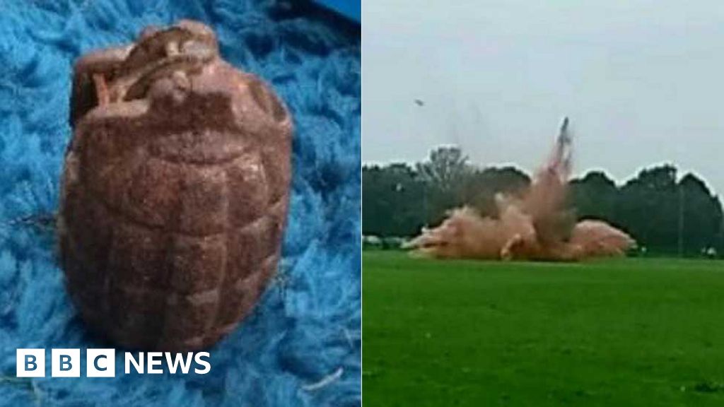 WW2 grenade dumped in Salford cemetery by fly-tippers - BBC News