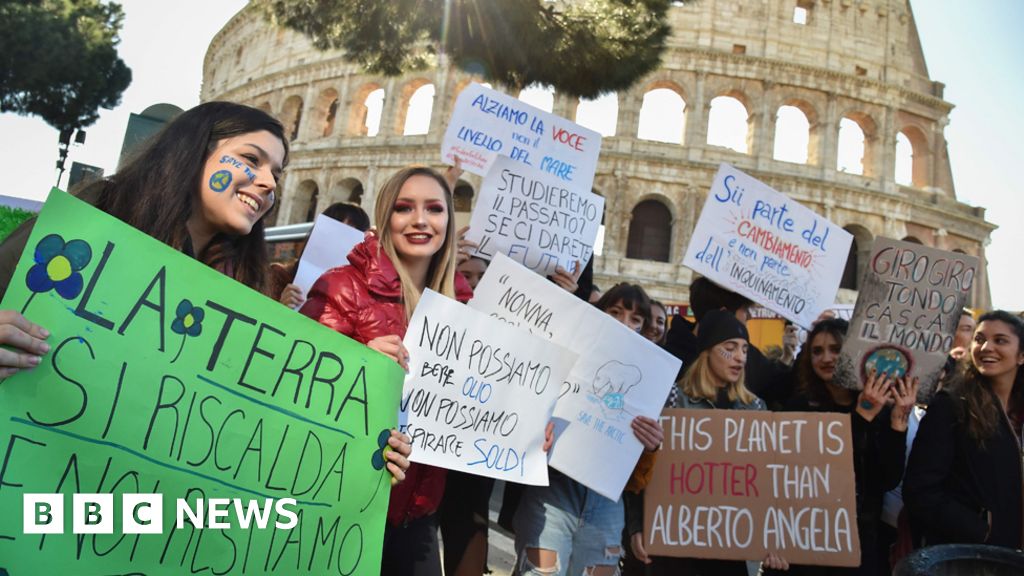 Climate strikes spread worldwide as students call for action - BBC News