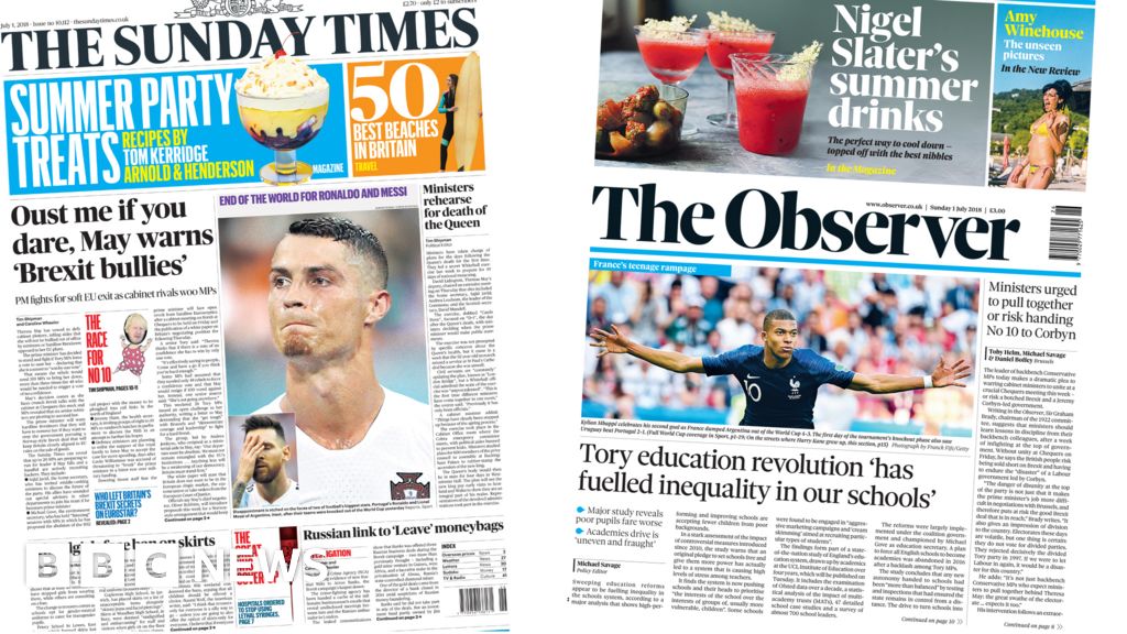 Newspaper Headlines: PM 'warns Brexit bullies' and William's Middle ...