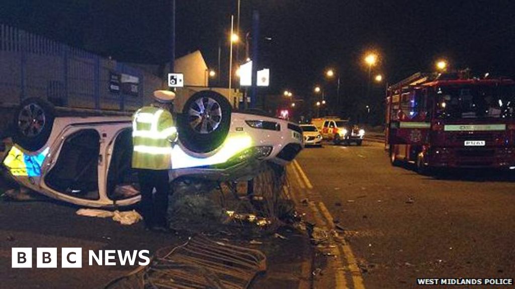 Police officers injured in Wolverhampton car crash with van - BBC News