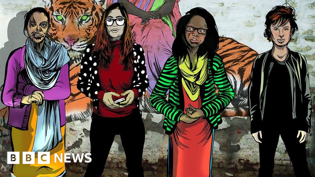 Comic superhero helps acid attack survivors fight back - BBC News