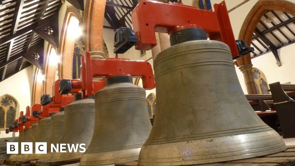 Barrow's St James' Church 'silent' bellringing practice - BBC News