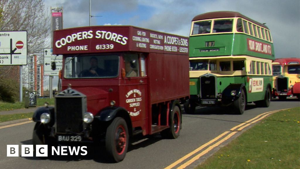 Vintage vehicle parade celebrates Albion Motors - BBC News