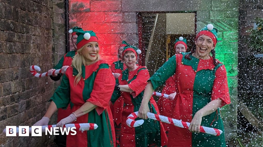 Live Leek advent calendar hidden behind real doors - BBC News