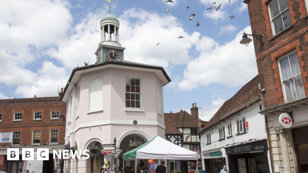 Vital work carried out on The Pepperpot in Godalming - BBC News