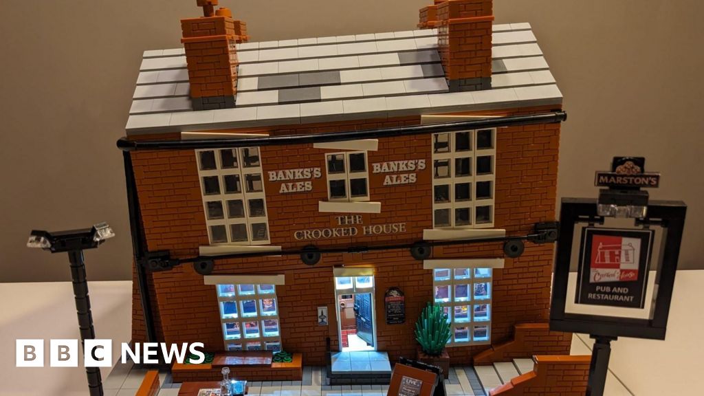 Dudley teacher recreates Crooked House pub using Lego