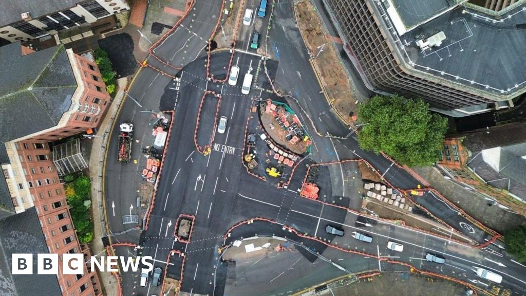Maid Marian Way new T-junction changes made to try and ease delays ...