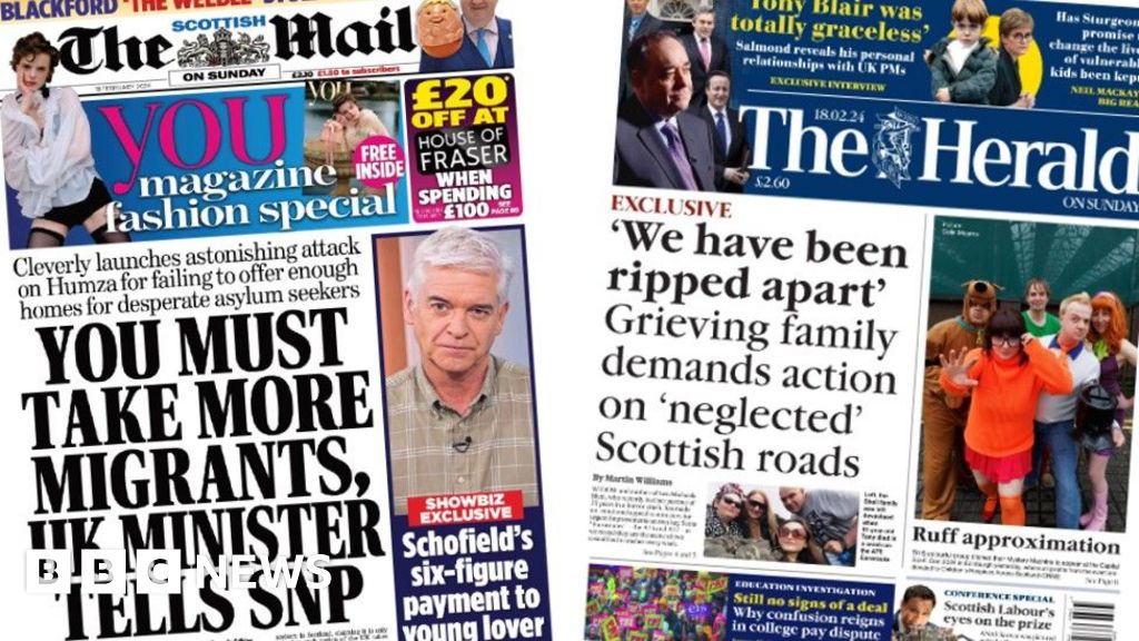 Scotland's papers: Migrant pressure and 'neglected' Scottish roads ...