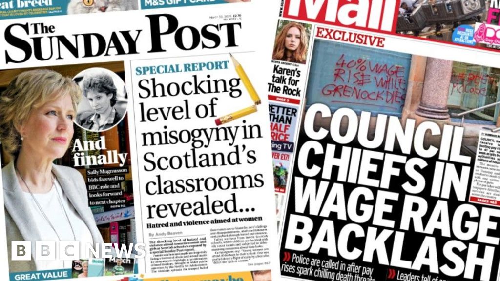 Scotland's papers: Misogyny in schools and councils 'wage rage'