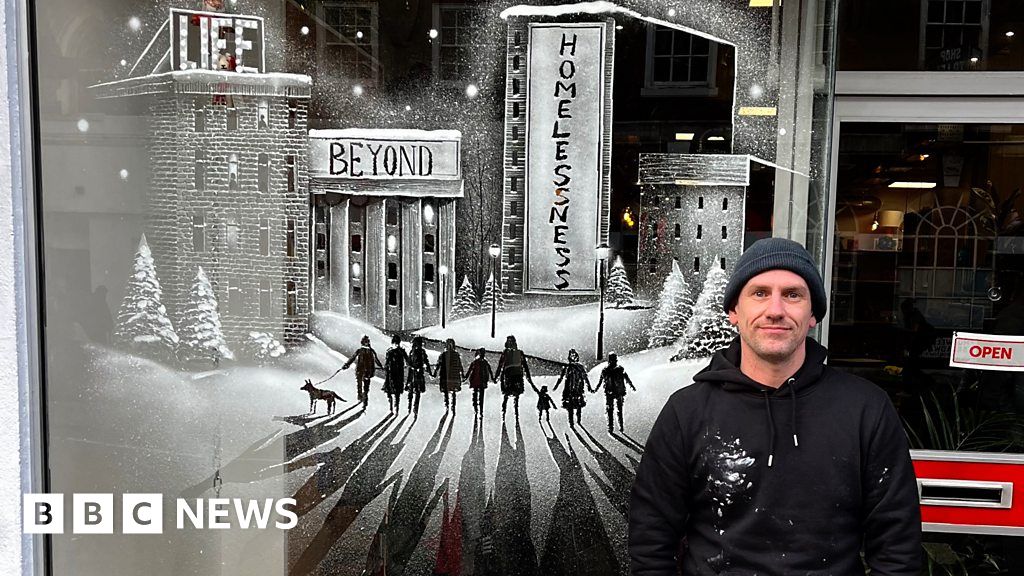 Watch: How do you make snow-window art? - BBC News