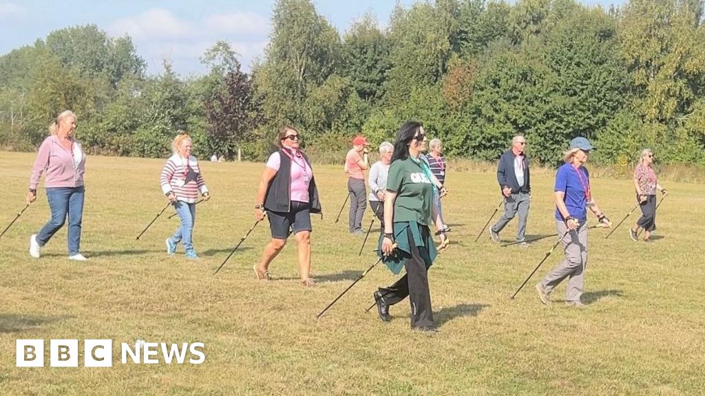 Pioneering and 'fun' Nordic walking group returns in Writtle - BBC News