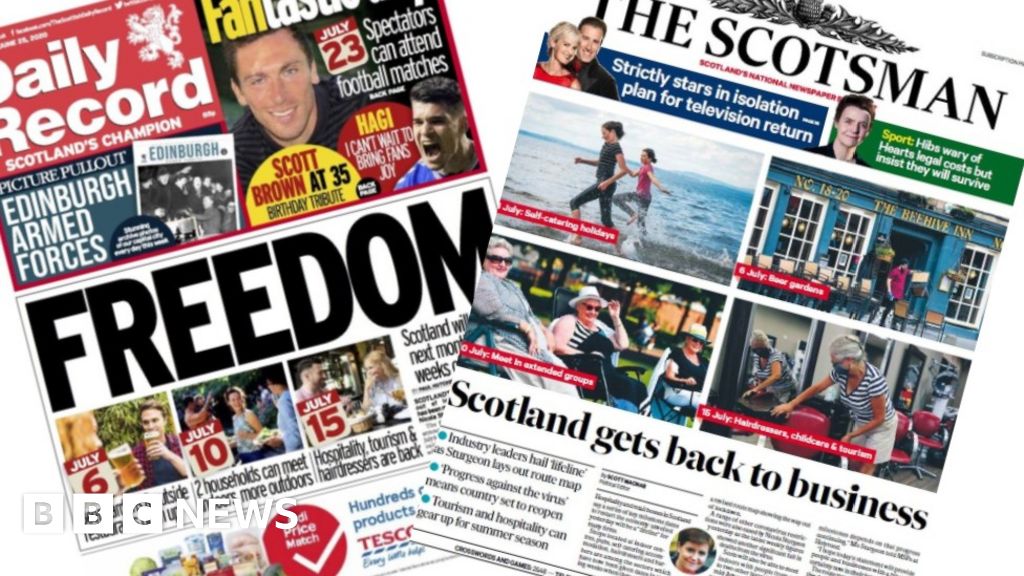 Scotland's papers: 'Freedom' as Scotland gets back to business