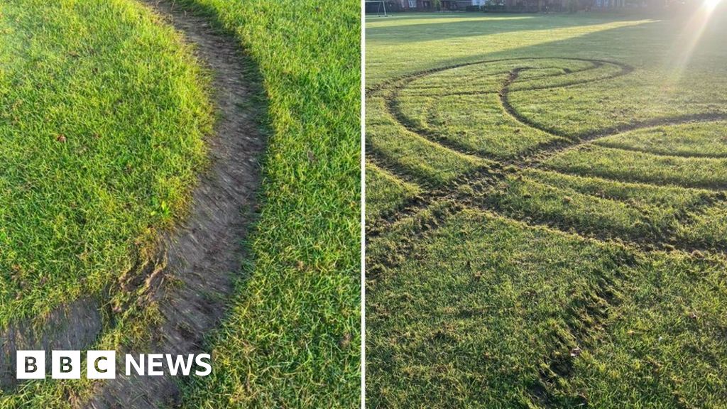 Fishtoft football field badly damaged by quad bikes - BBC News