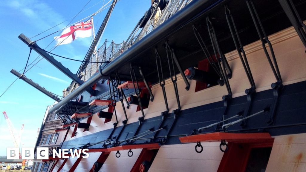 HMS Victory work starts to prevent warship's collapse - BBC News