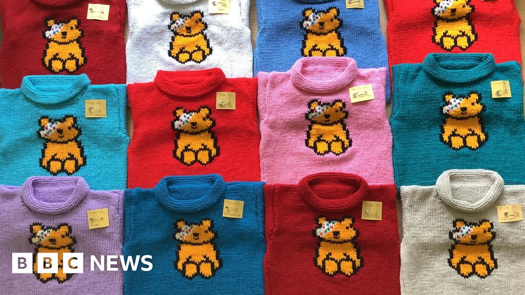Children in Need: Grandmother knits Pudsey jumpers to raise money