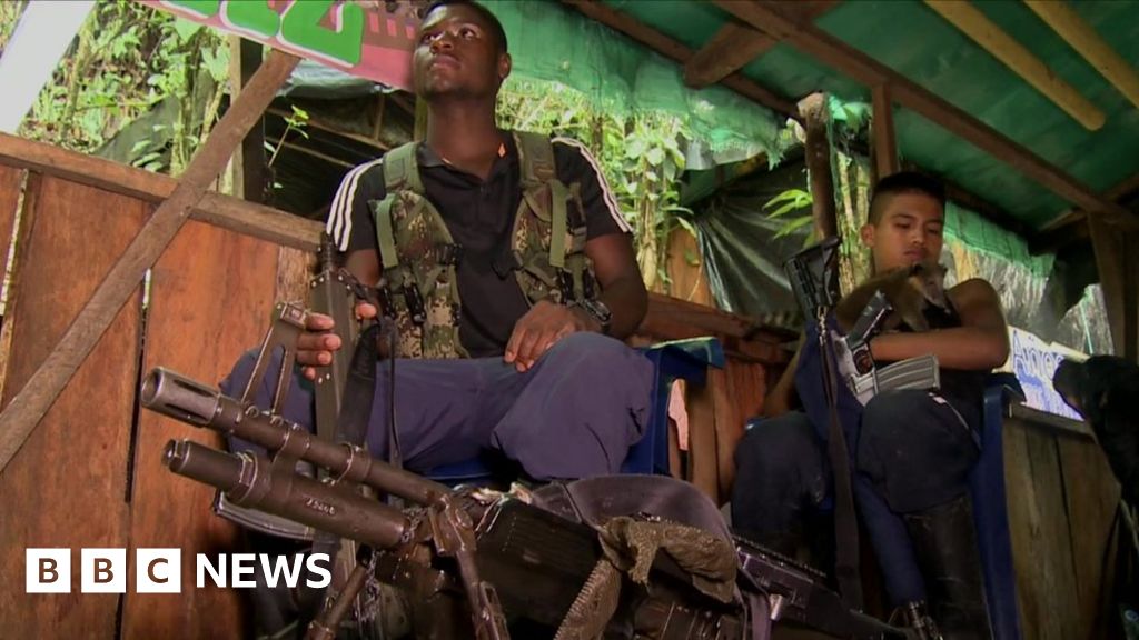 Inside a Farc rebel camp in Western Colombia - BBC News