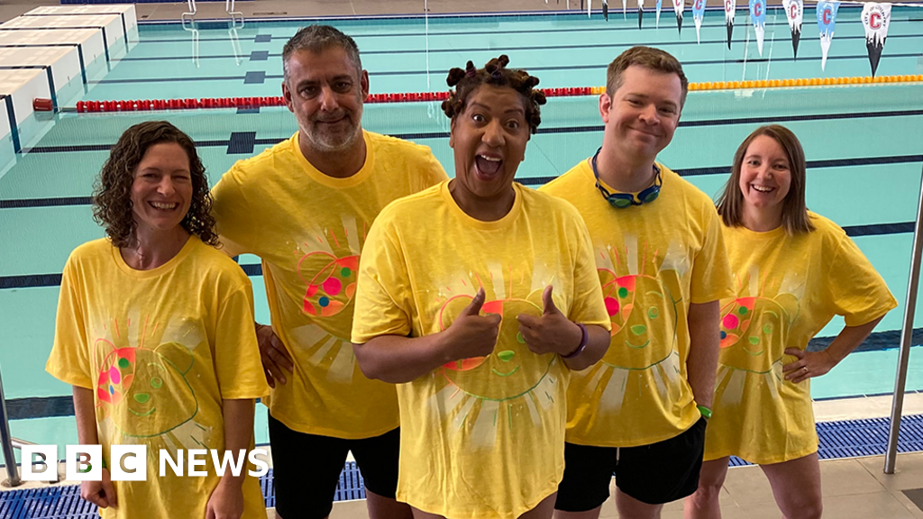 BBC staff in West Midlands join Children in Need swim challenge