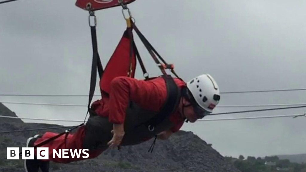 'Awesome' zip wire ride for 90-year-old's birthday