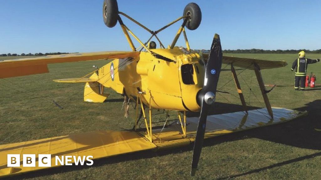 'Sudden gust' flipped plane on Sywell Aerodrome landing
