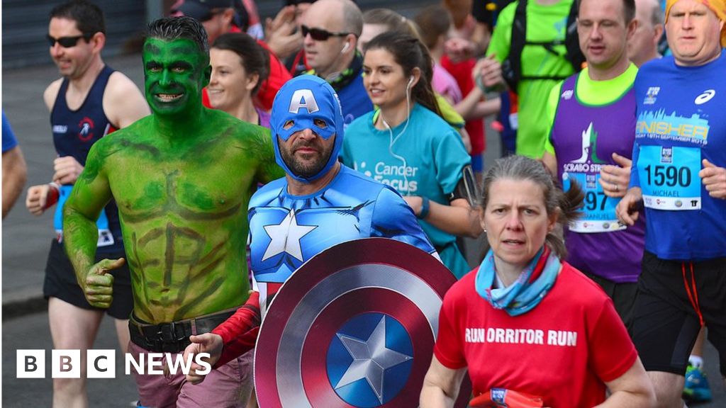 Belfast marathon: Runners complete city race - BBC News