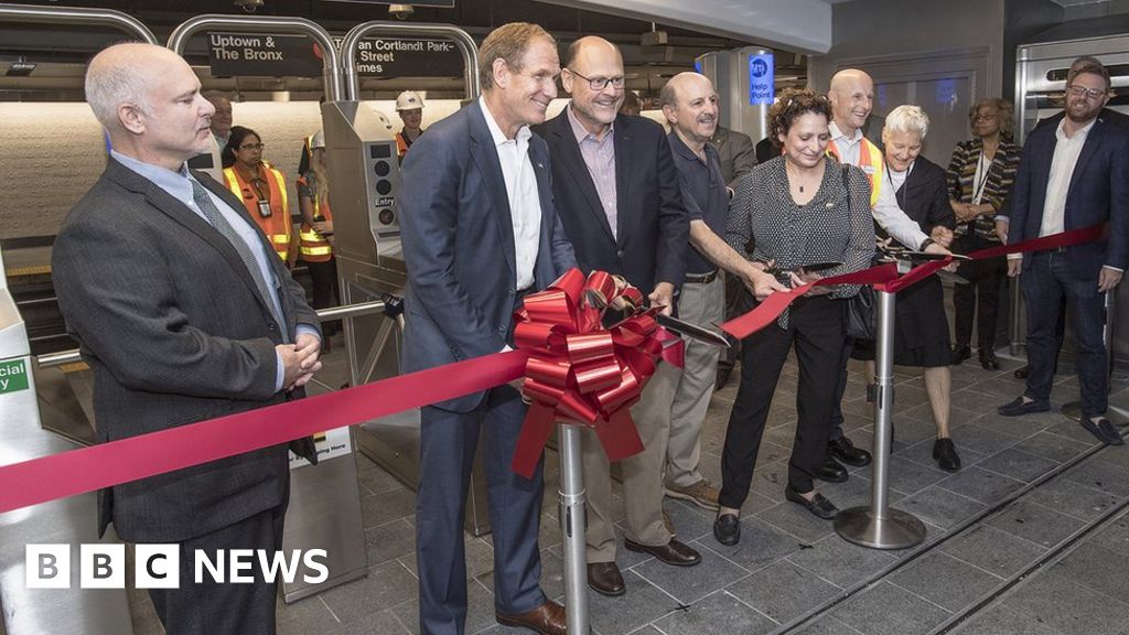 9/11 attack: New York City subway station reopens after 17 years - BBC News