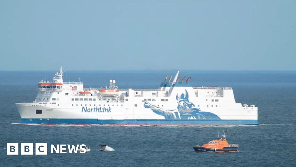 NorthLink ferry reroutes to rescue stranded catamaran crew - BBC News