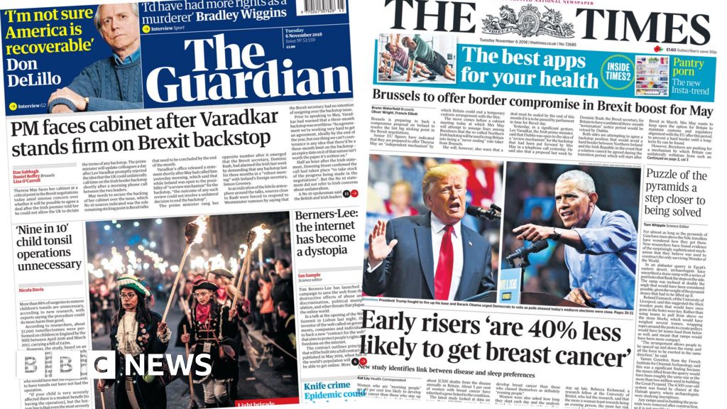 Newspaper headlines: PM showdown and 'early risers cancer boost'