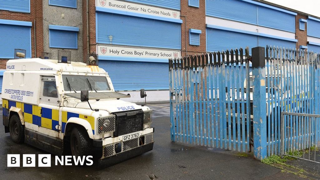 Holy Cross: Weapon found in Belfast school grounds - BBC News