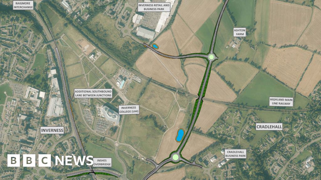 Preferred route of new A9/A96 link road revealed - BBC News