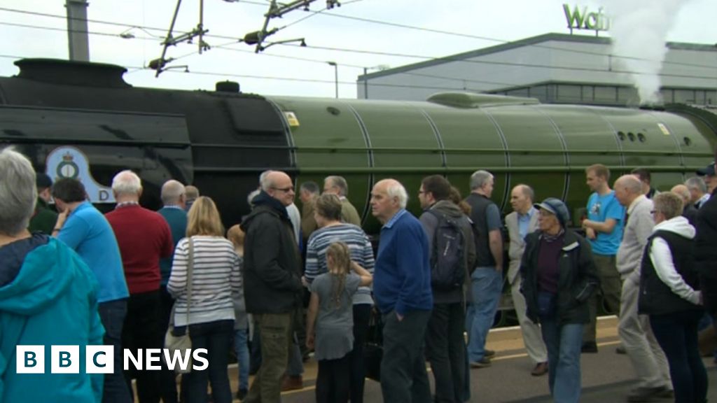 Steam locomotive breaks down on excursion - BBC News