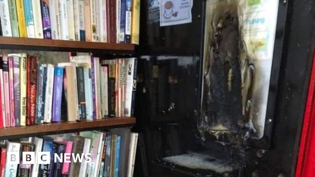 Arson arrest after Derbyshire phone box library fire - BBC News