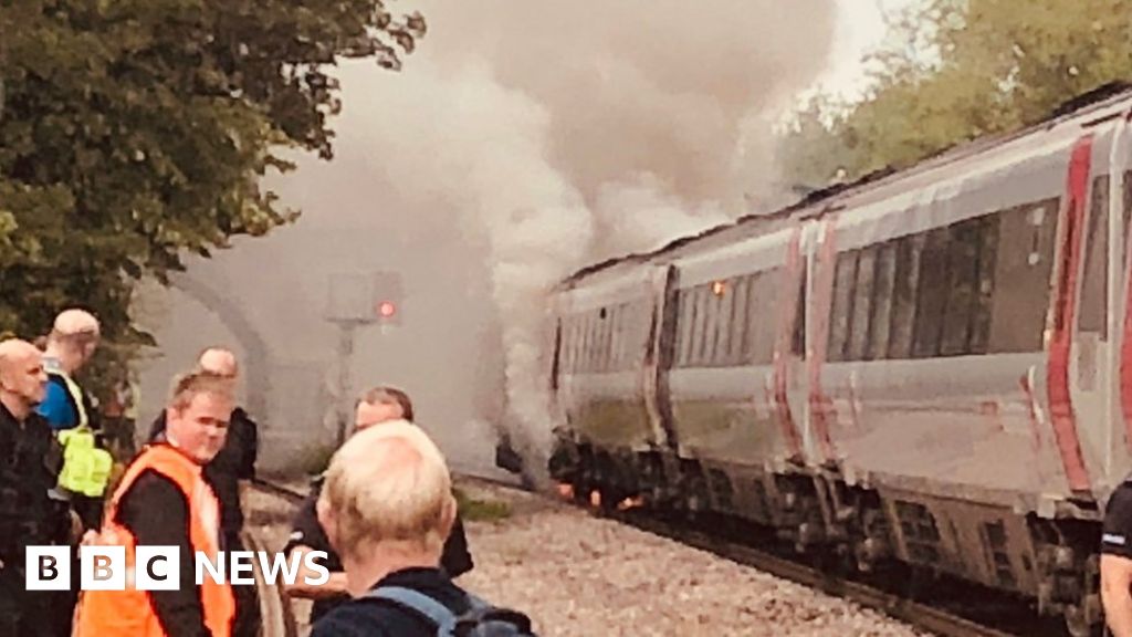 Train evacuated near Derby after fire beneath carriage