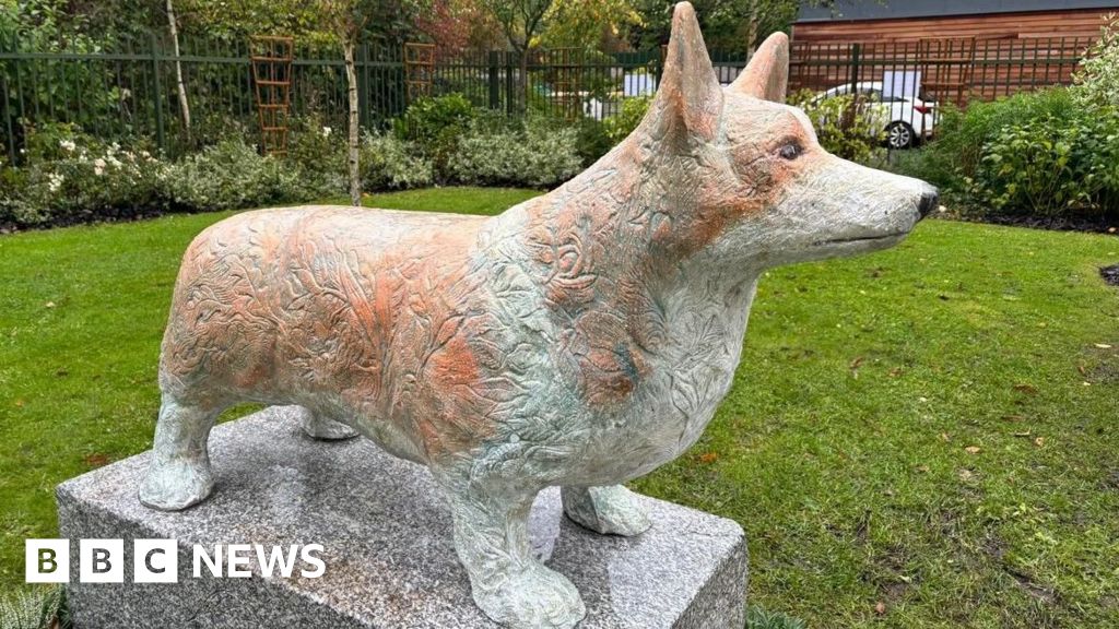 Mixed response over Walsall corgi memorial to late Queen - BBC News