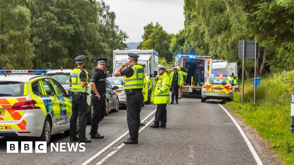 Emergency ambulance involved in crash on A82 - BBC News