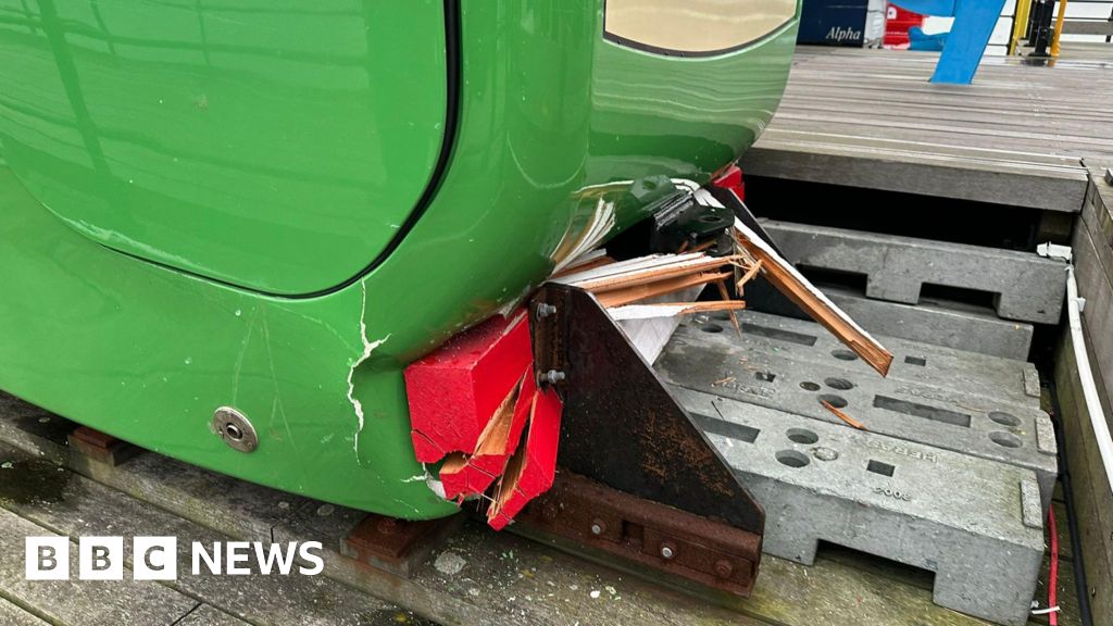 Southend Pier train hit buffers halting Sunday services