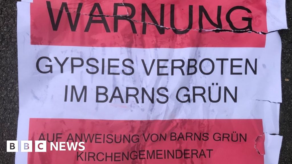 Barns Green anti-gypsy posters spark police probe - BBC News