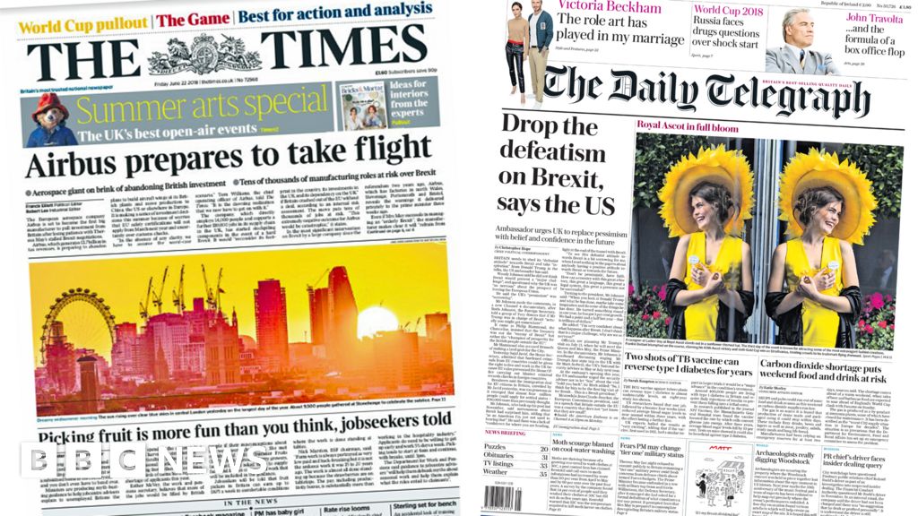 Newspaper headlines: Fears and confidence over Brexit