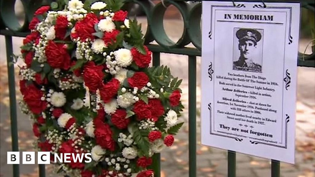 Soldier shot for desertion in World War One remembered - BBC News