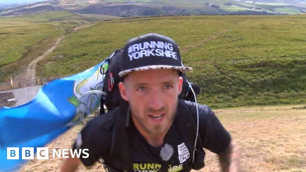 Charity runner Ben Dave circumnavigates Yorkshire - BBC News
