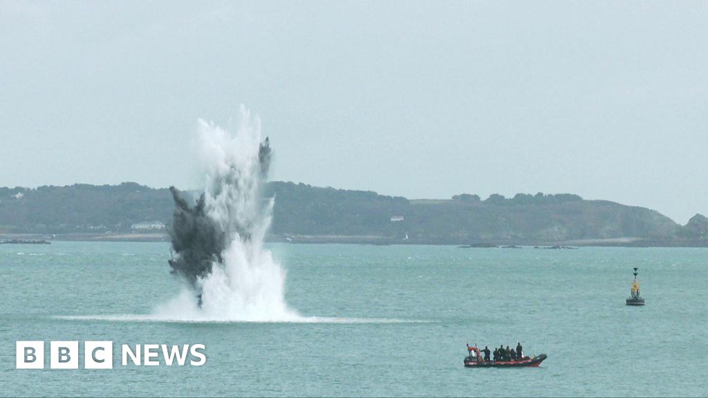 WW2 depth charge safely detonated off Guernsey