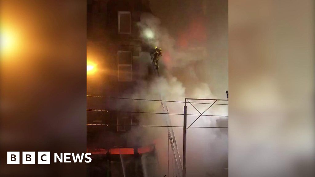 A three-storey tenement building collapsed in Glasgow