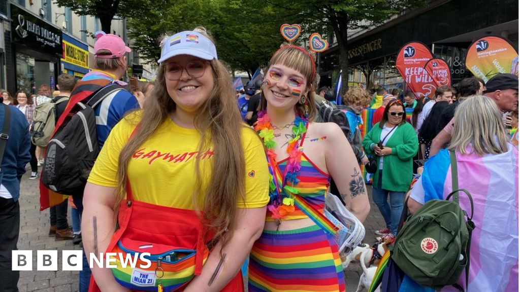 Nottingham Pride event attended by thousands of revellers - BBC News